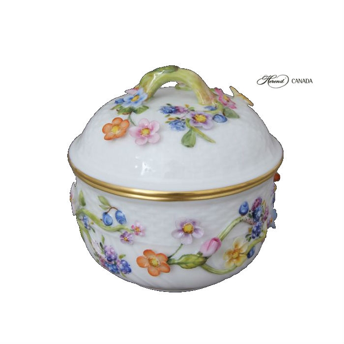Sugar basin with flower applications - Herend Canada