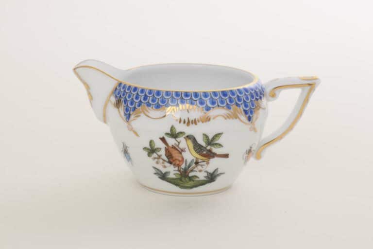 Creamer - Rothschild Bird Green Fish Scale Edge - Herend Canada